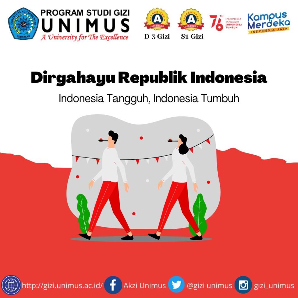 Dirgahayu Kemerdekaan Republik Indonesia - Gizi Unimus